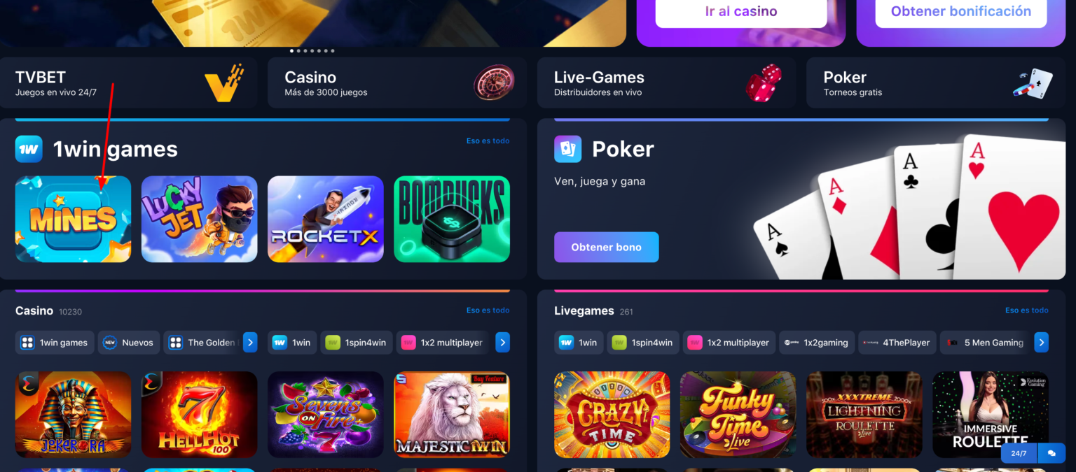 1win Mines Juegue con nosotros en modo demo